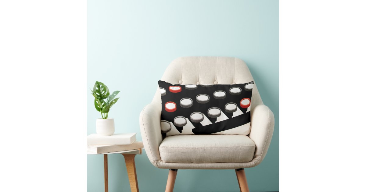 Vintage Business Old Fashioned Typewriter Keyboard Lumbar Pillow | Zazzle