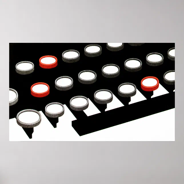 Vintage Business Old Fashioned Typewriter Keyboard Poster | Zazzle