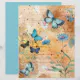 Vintage Butterflies Floral Collage Scrapbook Paper | Zazzle