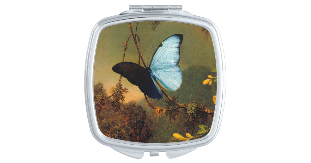 Vintage Butterfly Compact Mirror | Zazzle