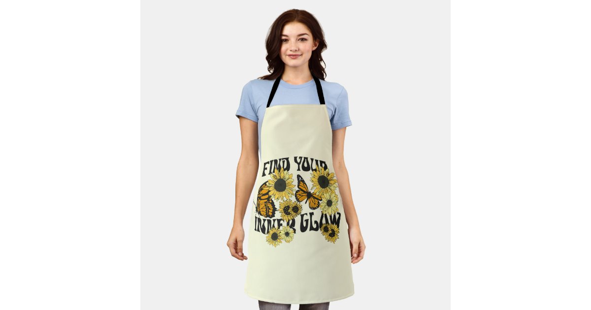 Vintage Butterfly | Find Your Inner Glow Apron | Zazzle