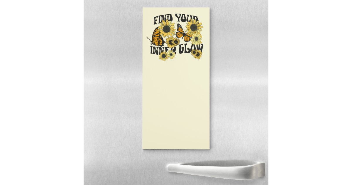 Vintage Butterfly | Find Your Inner Glow Magnetic Notepad | Zazzle