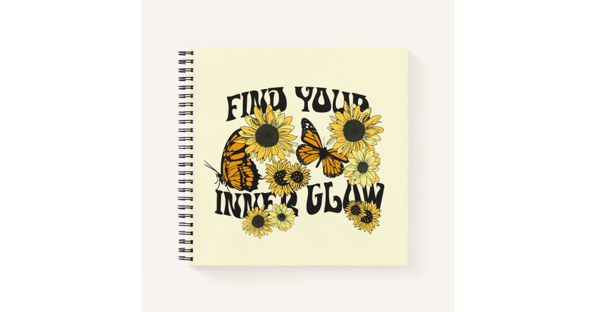 Vintage Butterfly | Find Your Inner Glow Notebook | Zazzle
