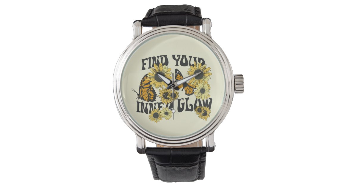 Vintage Butterfly | Find Your Inner Glow Watch | Zazzle