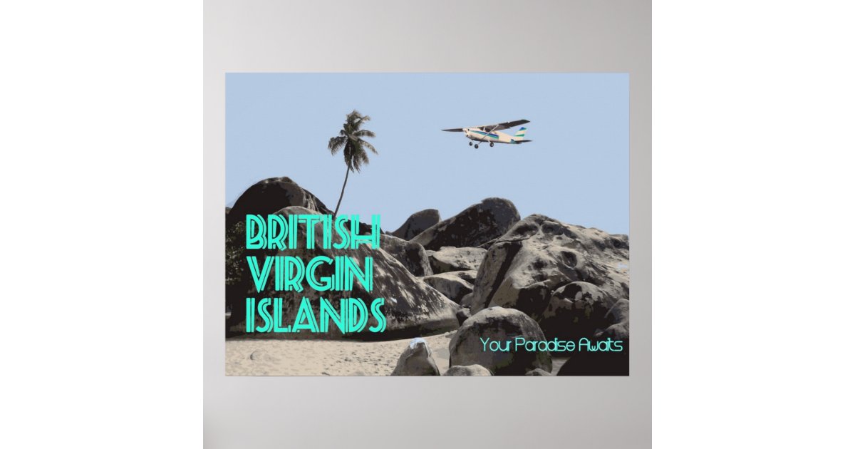 Vintage BVI Travel Poster | Zazzle