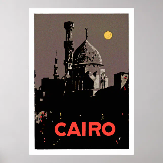 Vintage Cairo Poster | Zazzle