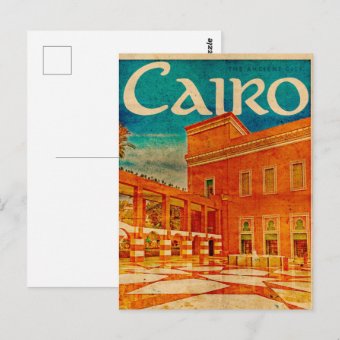 Vintage Cairo Travel Postcard | Zazzle