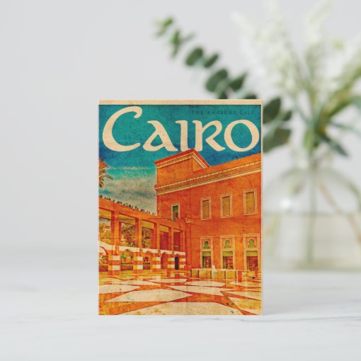 Vintage Cairo Travel Postcard | Zazzle