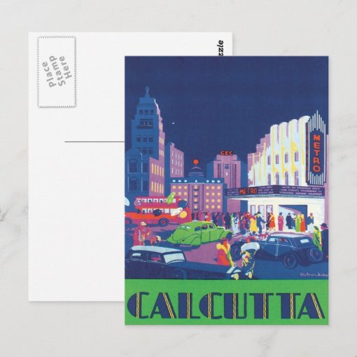 Vintage Calcutta Kolkata India Postcard | Zazzle