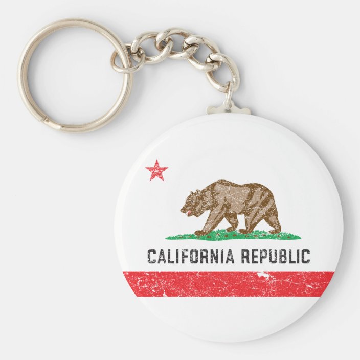Vintage California Flag Keychain | Zazzle.com