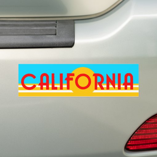 VIntage California Logo Bumper Sticker | Zazzle