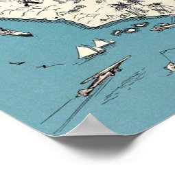 Vintage California Map Poster | Zazzle