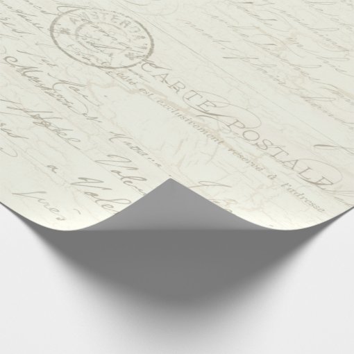 Vintage Calligraphy Handwritten Script Decoupage Wrapping Paper | Zazzle