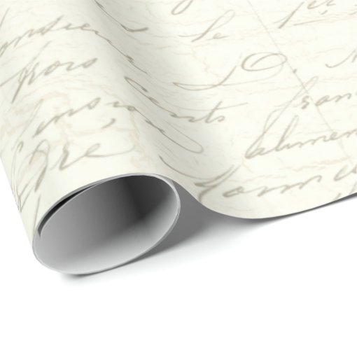 Vintage Calligraphy Handwritten Script Decoupage Wrapping Paper | Zazzle