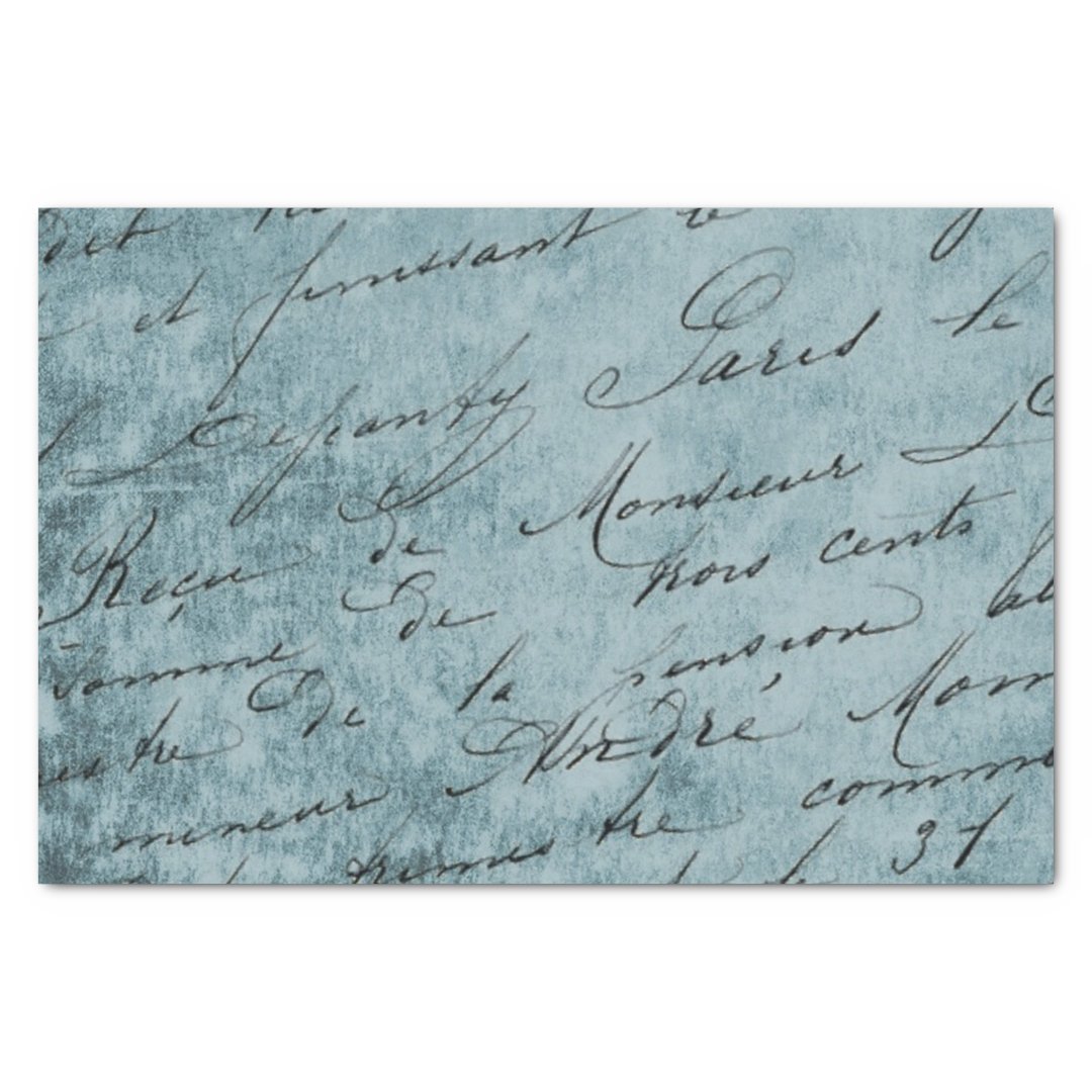 Vintage Calligraphy Tissue Paper | Zazzle