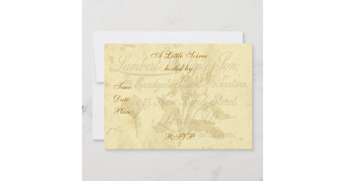 Vintage Calling Card Invitation | Zazzle