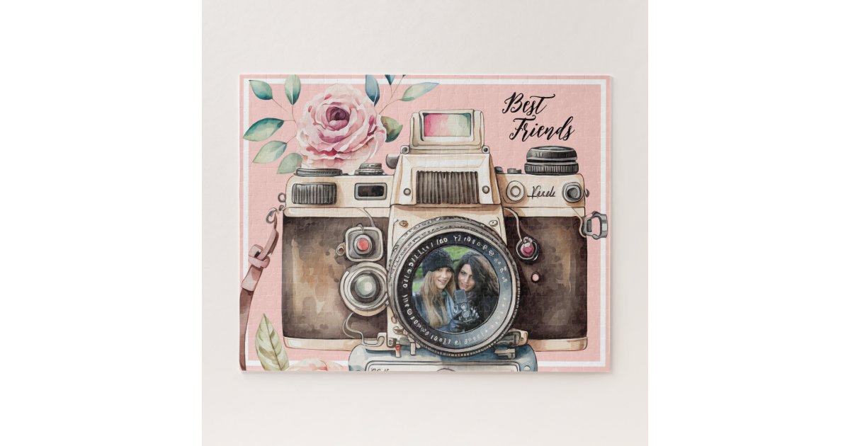 Vintage Camera Best Friends Photo Jigsaw Puzzle | Zazzle