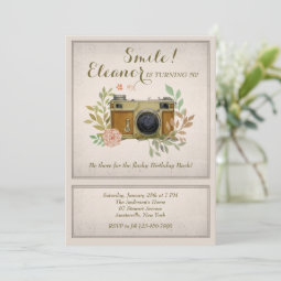 Vintage Camera Invitation | Zazzle