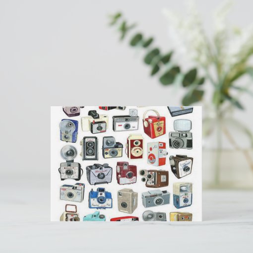 Vintage Camera Montage Postcard | Zazzle
