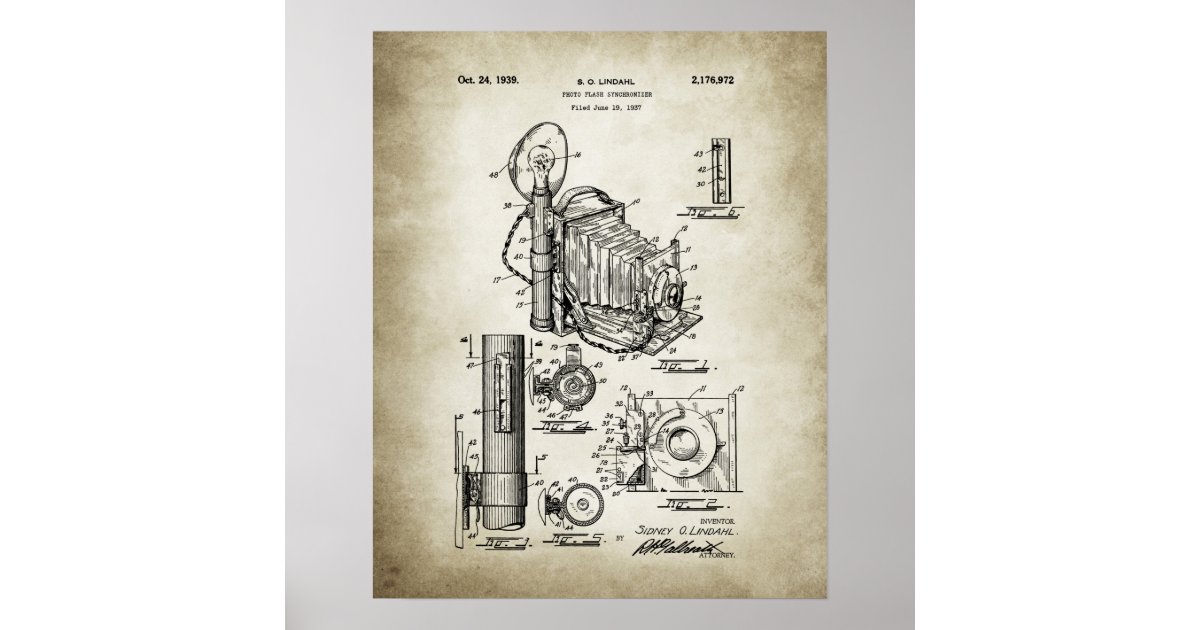 Vintage Camera Patent Poster | Zazzle