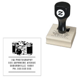 Vintage Camera Photographer Rubber Stamp | Zazzle