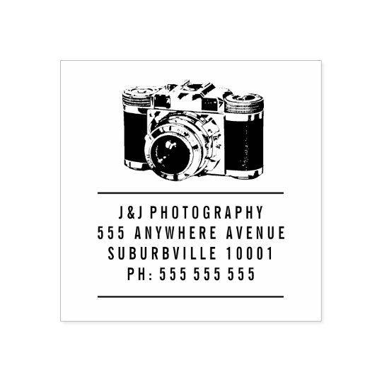 Vintage Camera Photographer Rubber Stamp | Zazzle.com