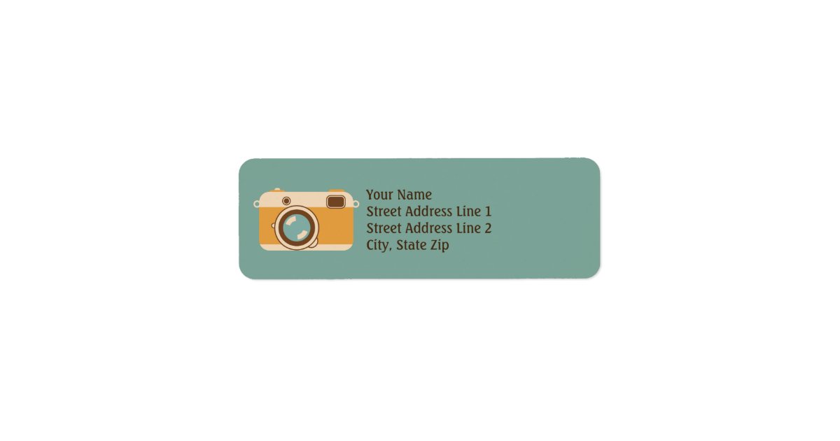 Vintage Camera Retro Return Address Labels | Zazzle