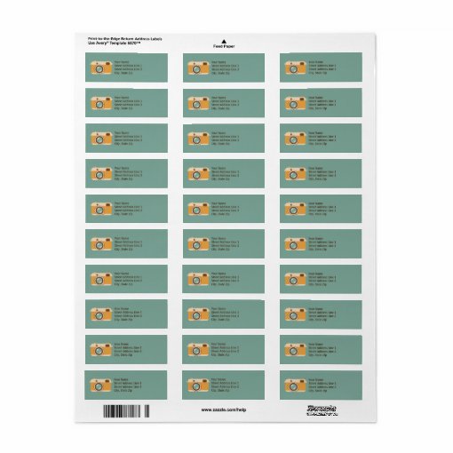 Vintage Camera Retro Return Address Labels | Zazzle
