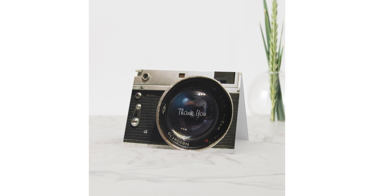 Vintage camera Thank You Card | Zazzle
