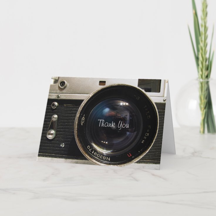 Vintage camera Thank You Card | Zazzle
