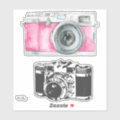 Vintage Cameras DSLR SLR Photographer Vinyl Sticke Sticker | Zazzle