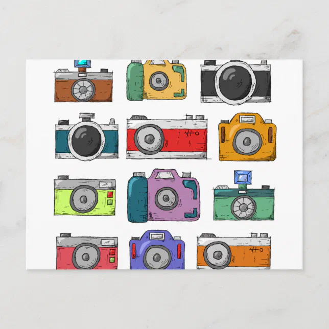 Vintage Cameras Postcard | Zazzle