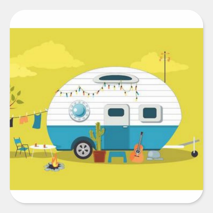 **VINTAGE CAMPER** STICKERS | Zazzle