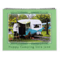 Vintage Campers Happy Camping 2023 Calendar | Zazzle