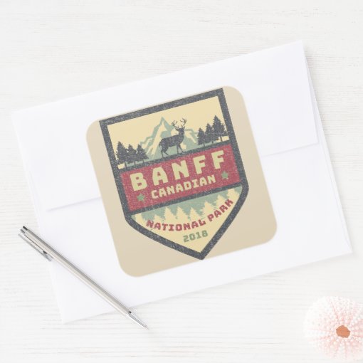 Vintage Canadian Banff National Park Stickers | Zazzle