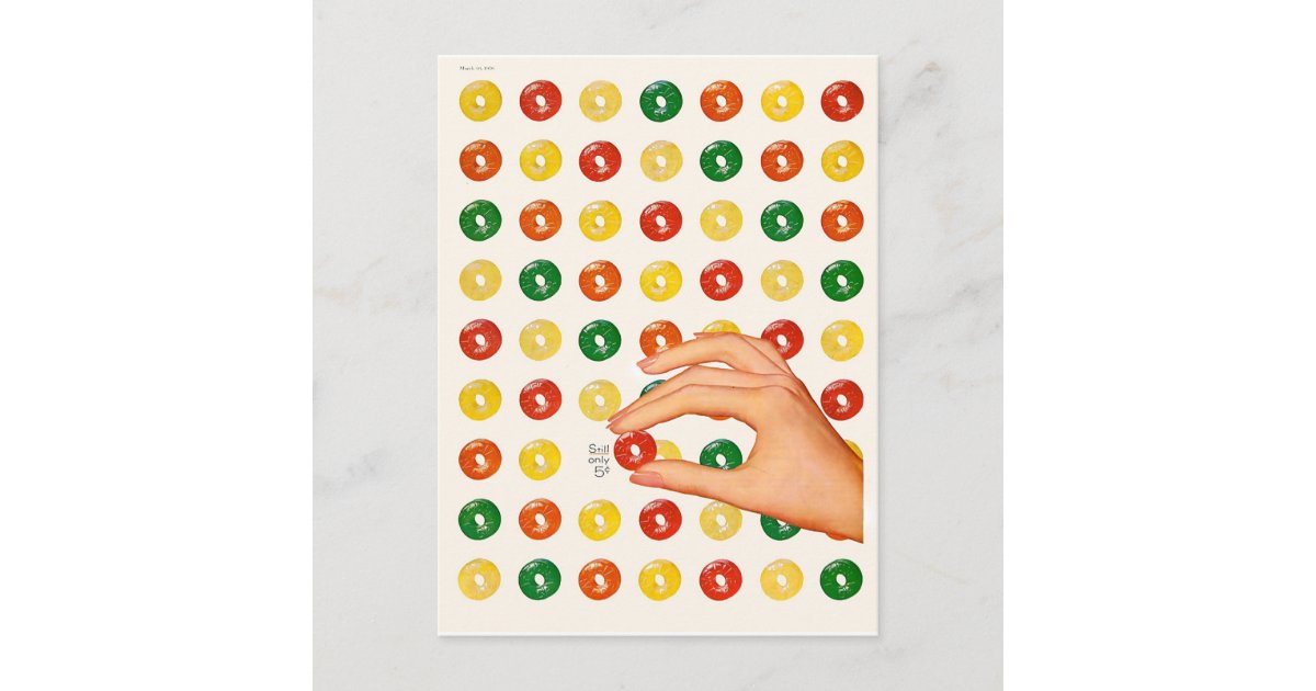 Vintage Candy Postcard | Zazzle