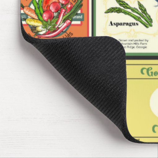 Vintage canned goods-Vegetables labels Mouse Pad | Zazzle