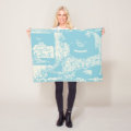 Vintage Cape Cod Map Fleece Blanket | Zazzle