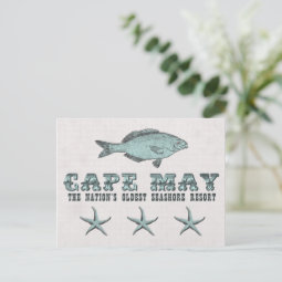 Vintage Cape May NJ Oldest Seashore Resort Beach Postcard | Zazzle