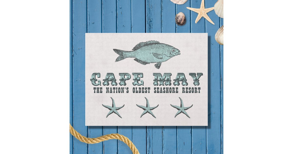 Vintage Cape May NJ Oldest Seashore Resort Beach Postcard | Zazzle