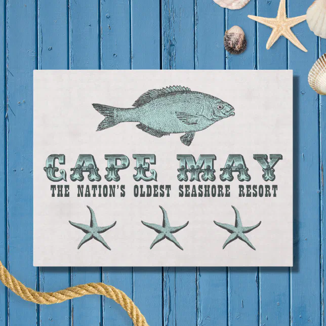 Vintage Cape May NJ Oldest Seashore Resort Beach Postcard | Zazzle