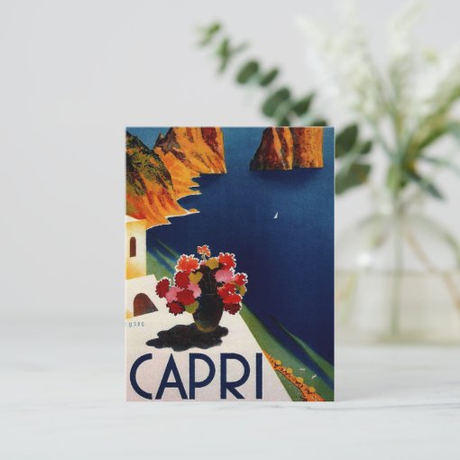 Vintage Capri Italy Travel Postcard | Zazzle