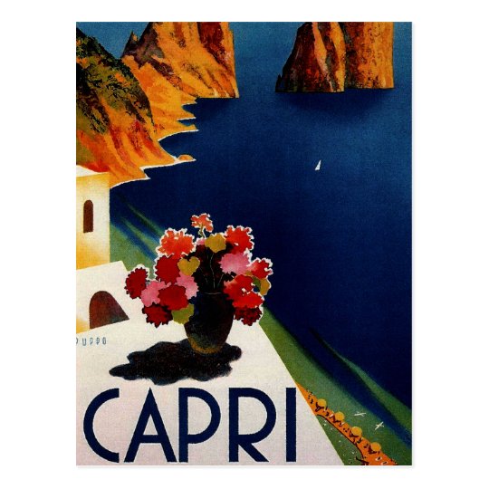 Vintage Capri Italy Travel Postcard | Zazzle.com