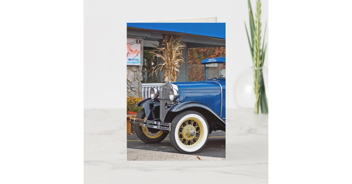 Vintage Car Birthday Card | Zazzle