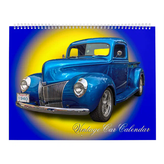 VINTAGE CAR CALENDAR | Zazzle