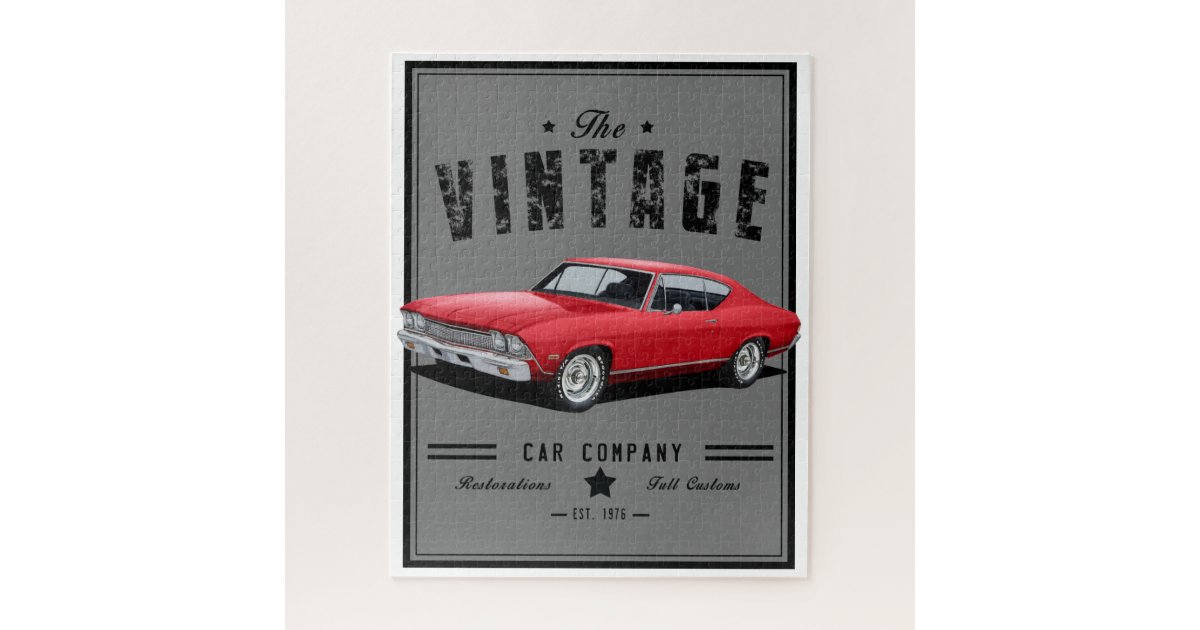Vintage Car Chevelle Jigsaw Puzzle | Zazzle