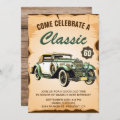 Vintage Car Classic Birthday Party Invitation | Zazzle
