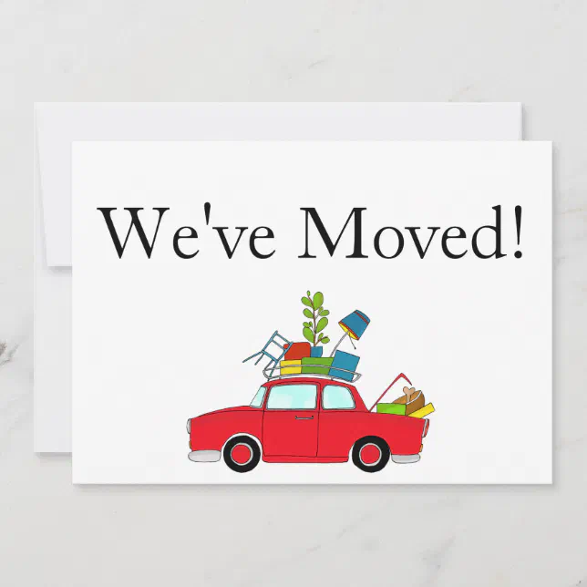 Vintage car New address card | Zazzle