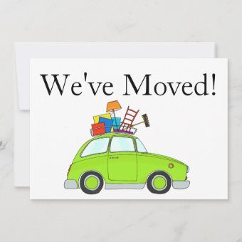 Vintage car New address card | Zazzle