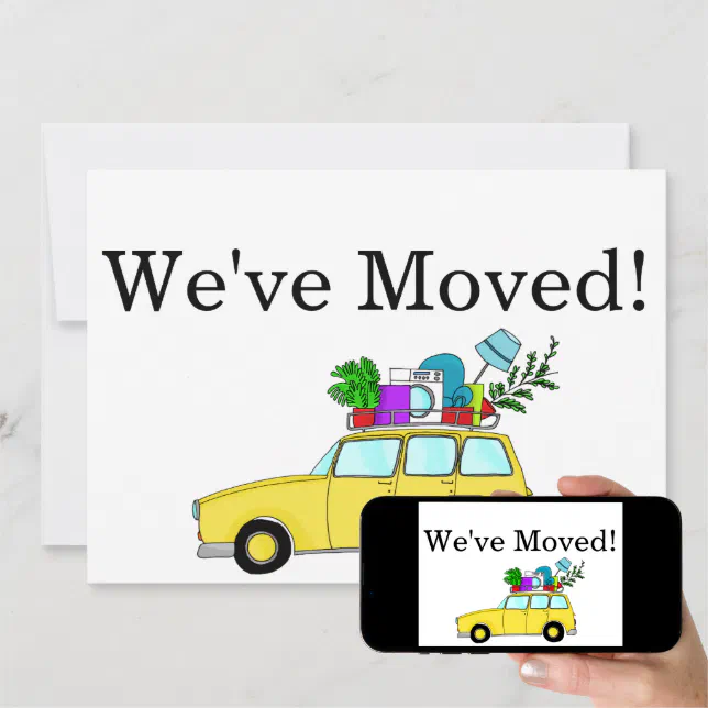 Vintage car New address card | Zazzle